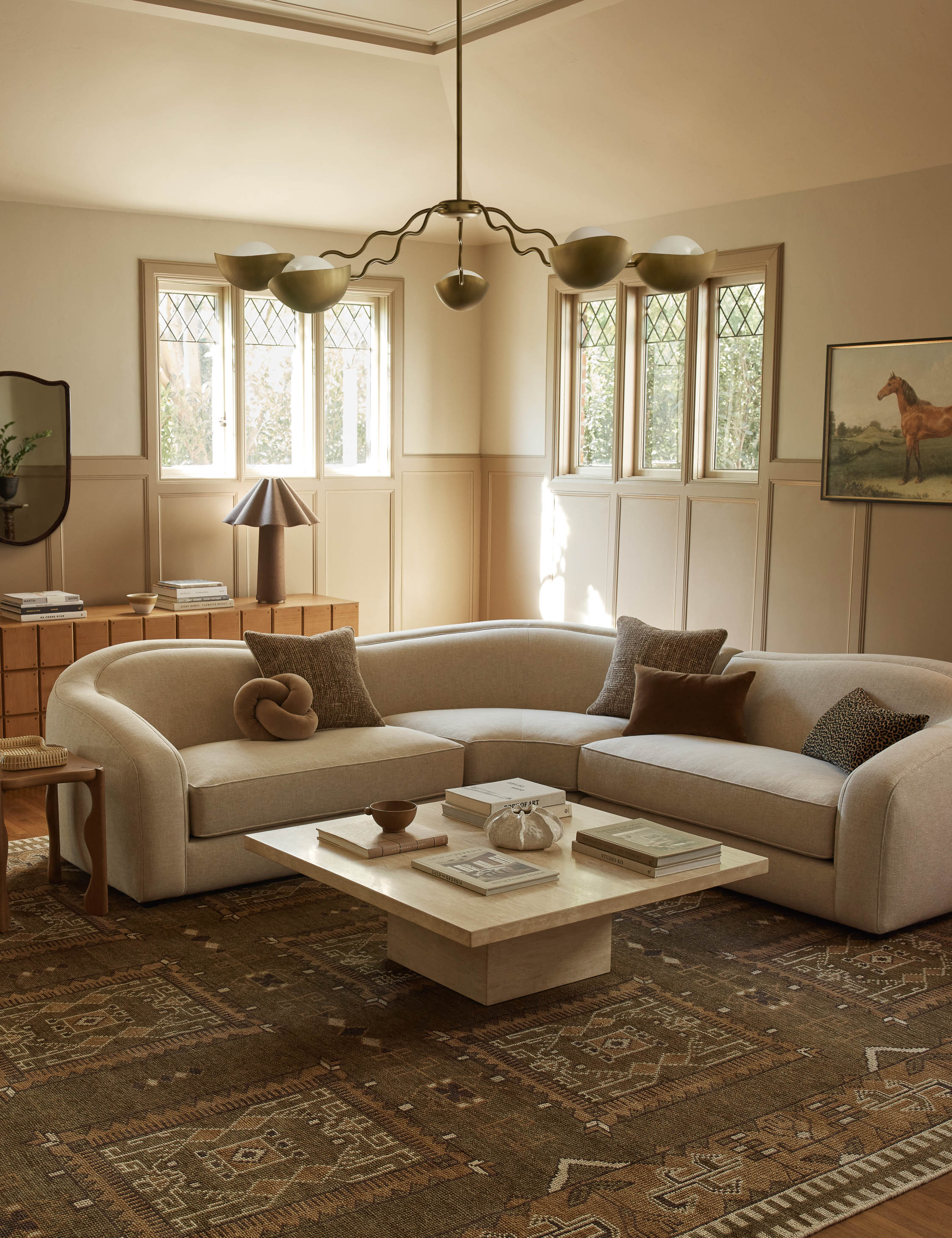 Lulu and Georgia Kukka Chandelier by Sarah Sherman Samuel - Brass