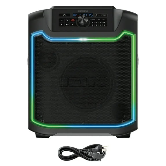 ION Pathfinder Bluetooth Rechargeable Speaker with FM Radio And LED Li