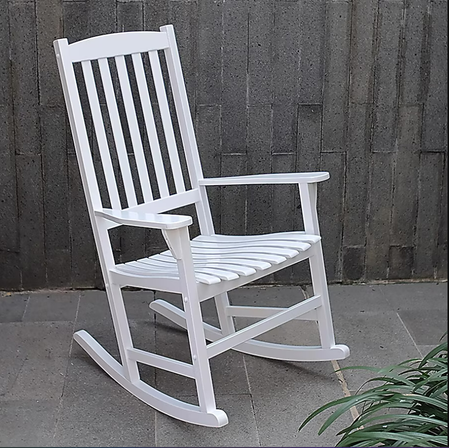 Cambridge Casual Thames Wood Frame Rocker Chair with Slat Seat - Set o